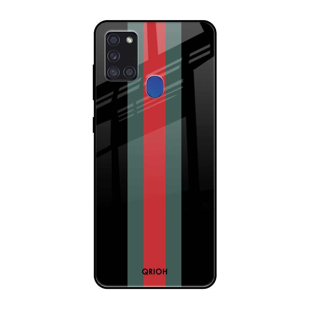 Vertical Stripes Samsung Galaxy A21s Glass Back Cover - Flat 35% Off On ...